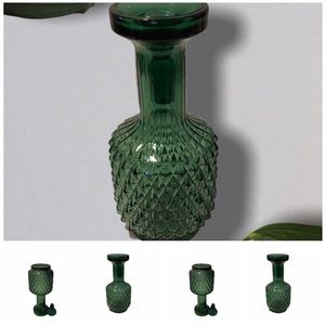 Vintage | Dining | Vintage Stunning Green Glass Decanter | Poshmark